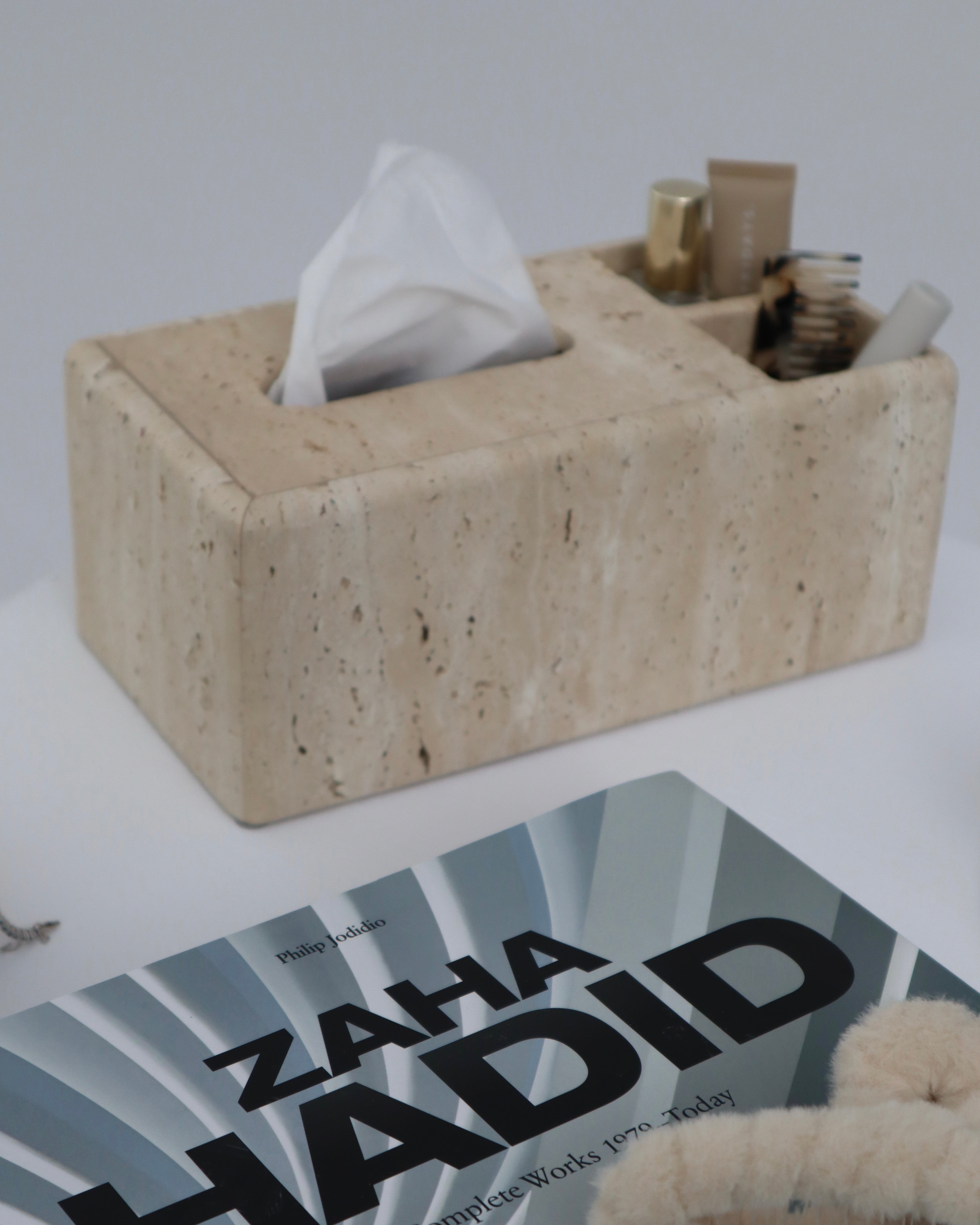 Travertine Tissue Box – JADE BOTANICS